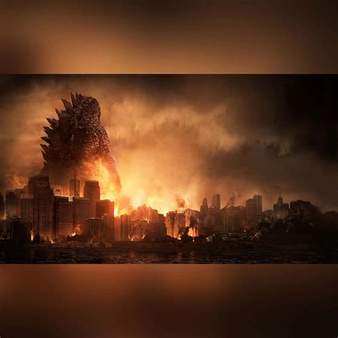 Download The Mighty Godzilla Unleashes Havoc In The City Wallpaper