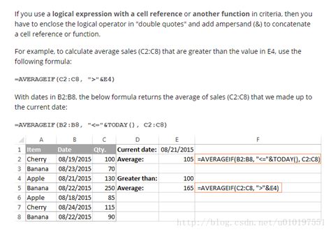 Excel Averageifs 带公式的多条件判断 （with Cell Referencefuntion）averageif函数怎么表示大于等于2小于等于5的条件范围 Csdn博客