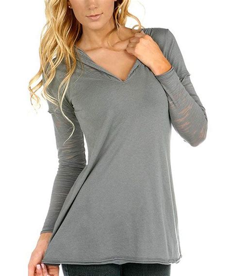 Look At This Titanium Burnout Hooded Top Women On Zulily Today