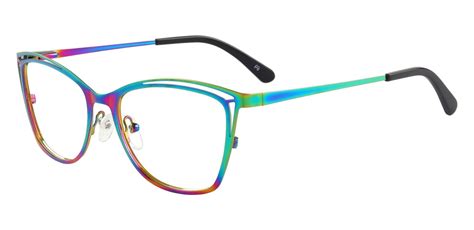 Morrow Cat Eye Progressive Glasses Iridescent Womens Eyeglasses