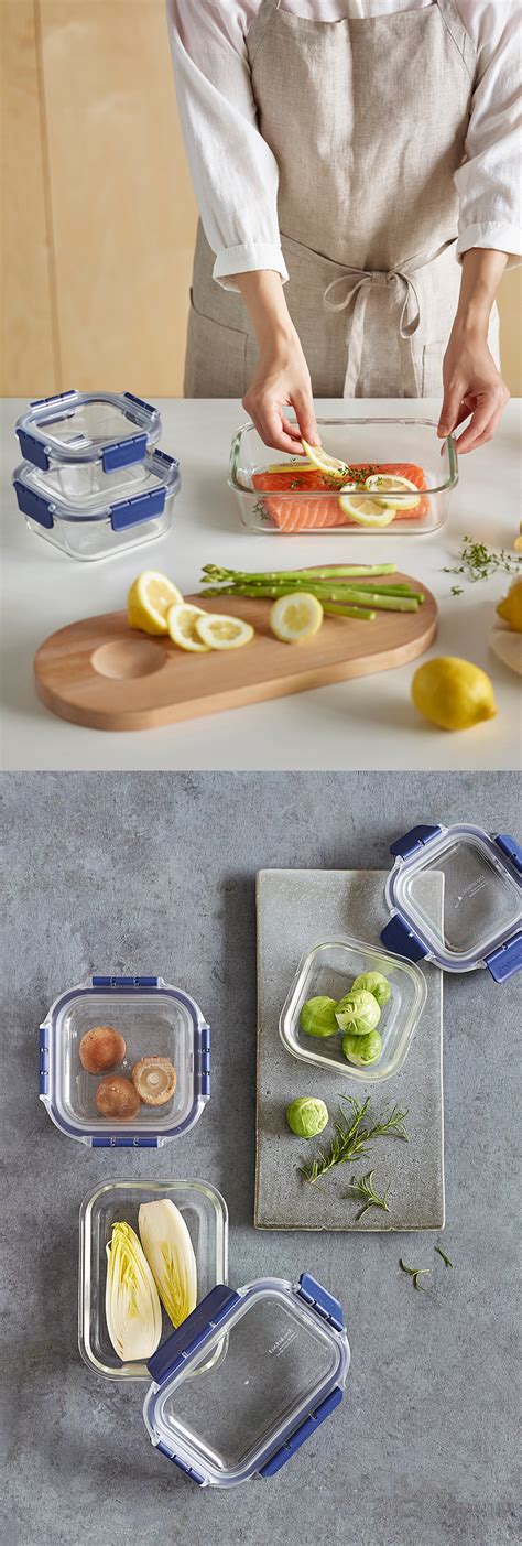 락앤락 탑클라스 5p세트a 내열유리 밀폐용기 반찬통 전자레인지 T7