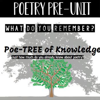 Poe Tree Of Knowledge A Poetry Unit Introduction By Coffee Read Teach