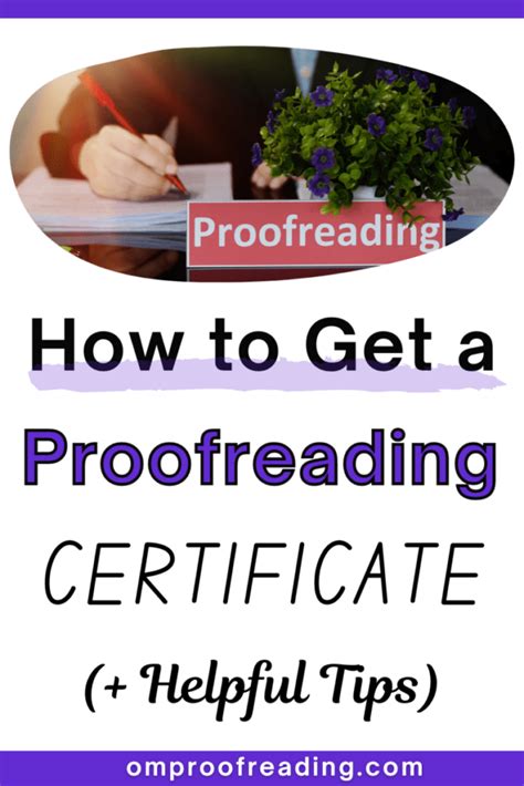 How To Get A Proofreading Certificate 5 Helpful Tips Om Proofreading