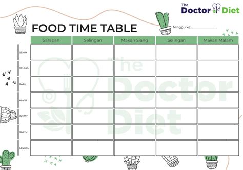 Food Time Table Design Pdf