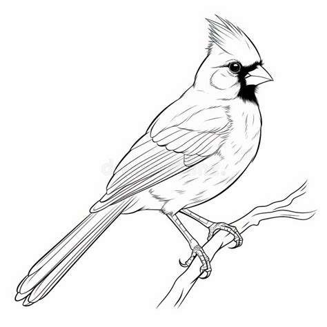 Black And White Cardinal Clipart For Elegant Design Projects