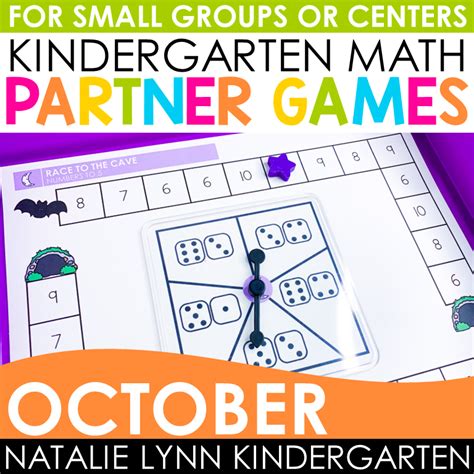 October Fall Kindergarten Math Partner Games For Math Centers Small