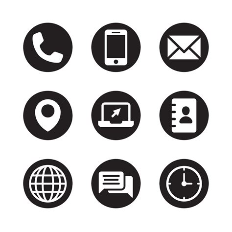Contact Us Icon Set Vector Graphic Illustration Suitable For Website