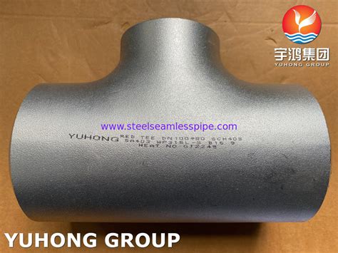 Astm A403 Wp316l S Stainless Steel Reducing Tee Bw Fitting Ansi B16 9