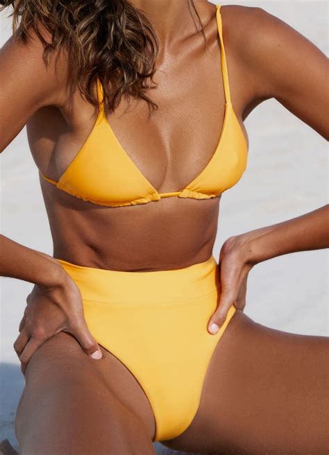 Yellow String Bikini Top String Bralette Ark Swimwear