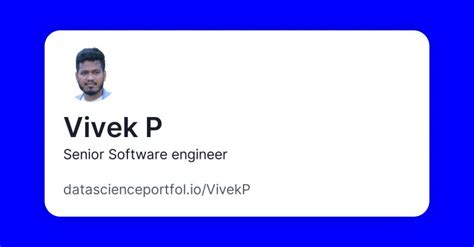 Vivek P On Linkedin Vivek P Senior Software Engineer Data Portfolio