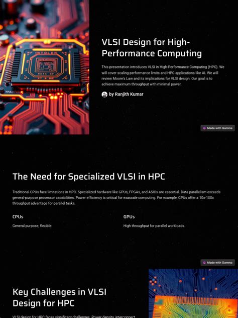 Vlsi Design For High Performance Computing Pdf Supercomputer Very Large Scale Integration