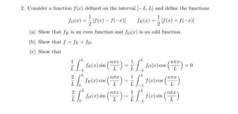 solved 2 consider a function f x defined on the interval
