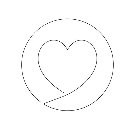Simple Heart Outline Emoji