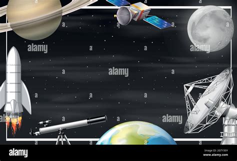 A Space Element Border Stock Vector Image And Art Alamy