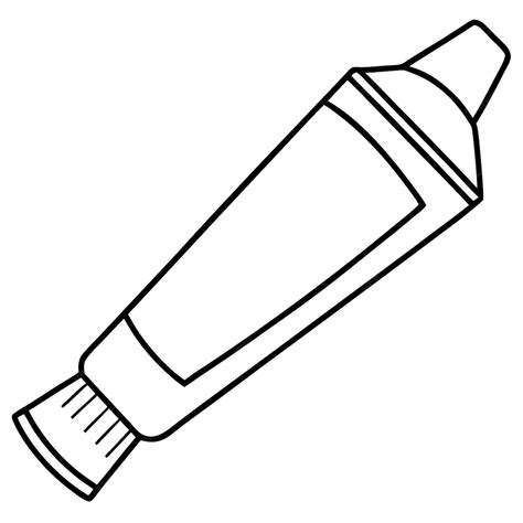 Toothpaste Coloring Page Outline Coloring Book Page Line Art Drawing