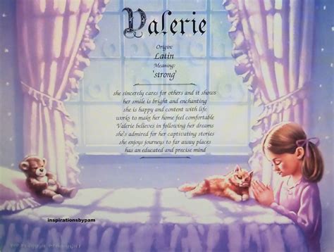 Valerie First Name Meaning Art Print Name Meaning Personalized Art 8x10