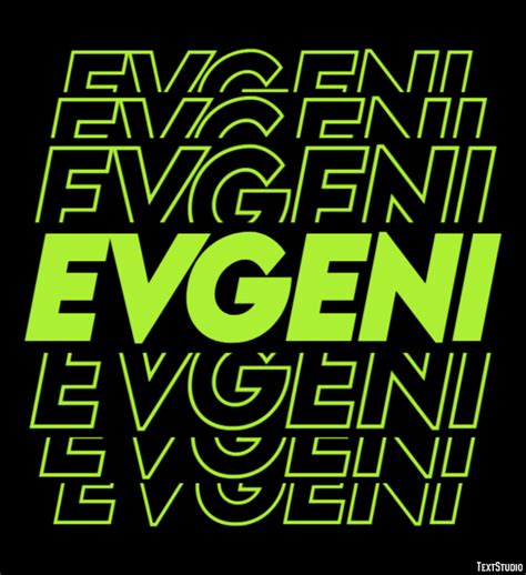 Evgeni Текстовый эффект и дизайн логотипа Имя