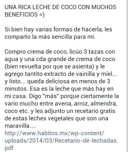 Beneficios De La Leche De Coco Leche De Coco Leche Crema De Coco