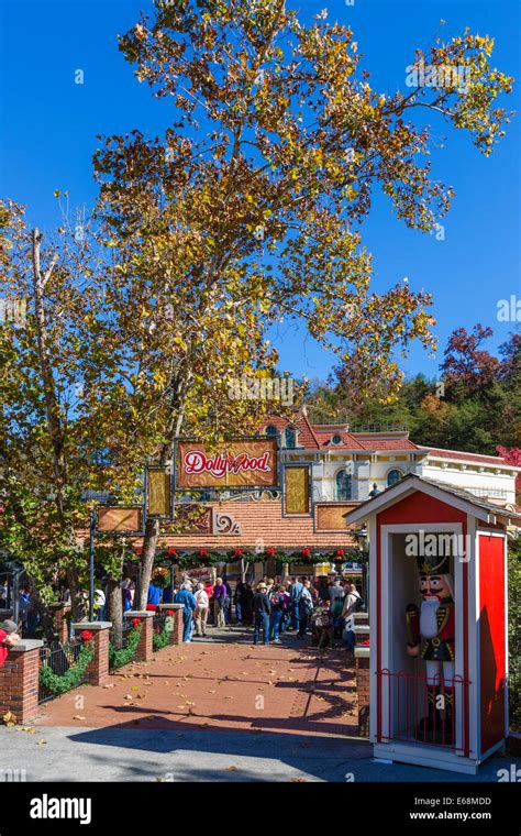 Entrance To Dollywood Theme Park In The Holiday Season Pigeon Forge