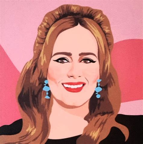 Adele Note Card With Envelope Artist By Monica Ahanonu British Singer Music Songwriter Star Icon