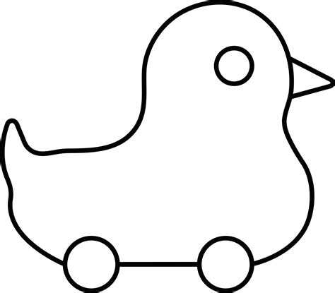 Duck Toy Icon In Black Line Art 24191059 Vector Art At Vecteezy