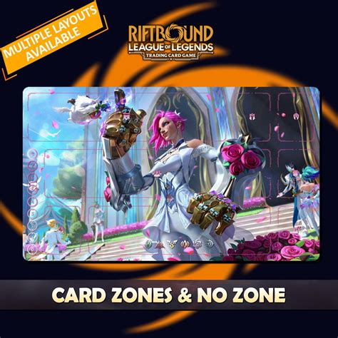 Crystal Rose Vi Playmat Riftbound Lol Riftbound Trading Card Game