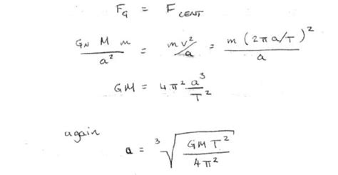 Formulas For Computing How Close A Geosynchronous Orbit Has To Be To The Planets Surface A