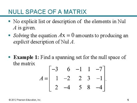 4 Vector Spaces 4 2 Null Spaces Column