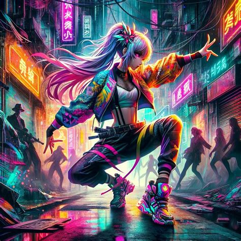 Punk Hyper Urban Choreographer Digital Print Digital Illustration