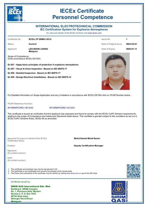 Iecex Copc Certification Safetyfirst Robert Lee 26 Comments