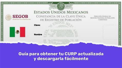 Guía 2026 Para Obtener Tu Curp Actualizada Y Descargarla Fácilmente