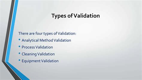 Types Of Validation And Its Aspects Pptpptx