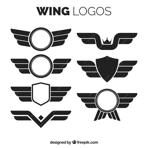 Premium Vector Wing Logos In Flat Design