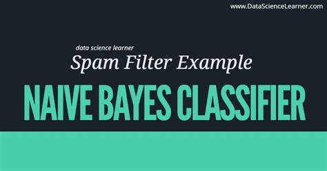 naive bayes classifier spam filter example 4 easy steps