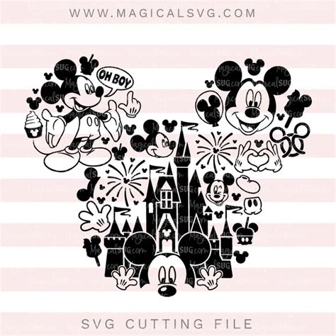 Mickey Mouse Shaped Disney Clipart Svg Mickey Mouse Disney Svg
