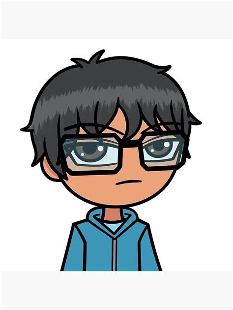 Chibi Glasses Poster For Sale By Lenqart Redbubble