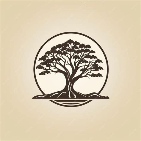 Tree Circle Logo Illustration Premium Ai Generated Image