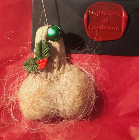 Naughty Adult Holiday Ornament Santa Balls Hairy Ugly Ornament Etsy