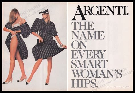 Argenti Lingerie 1980s Print Advertisement 2 Pages 1987 Legs Sexy Mo
