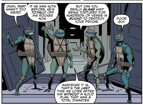 The Idw Series Is Perfect I Love Panels That Have The Turtles All Showing Their Distinct