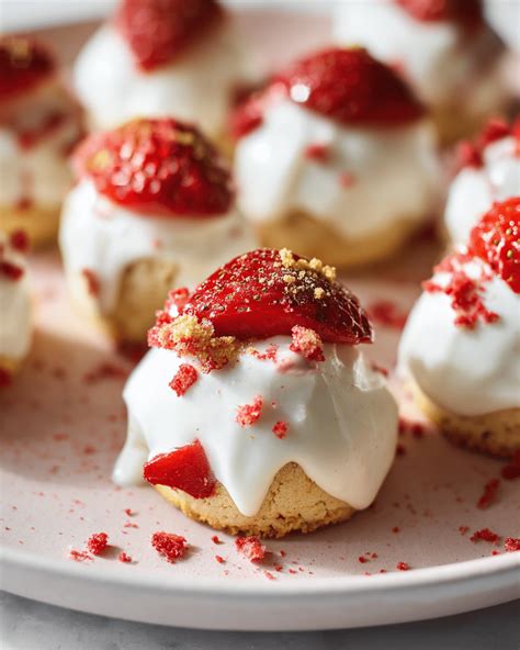 5 Ingredient Strawberry Shortcake Bites