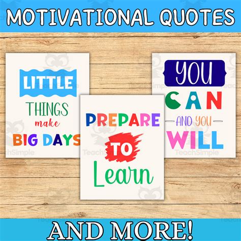 Motivate Your Students With Inspirational Classroom Quote Posters By