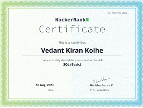 Sql Basic Hackerrank Certificate 1743233805 Pdf