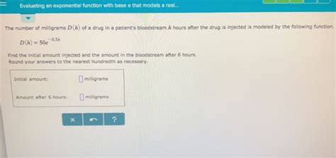 Solved Evaluating An Exponential Function With Base E That