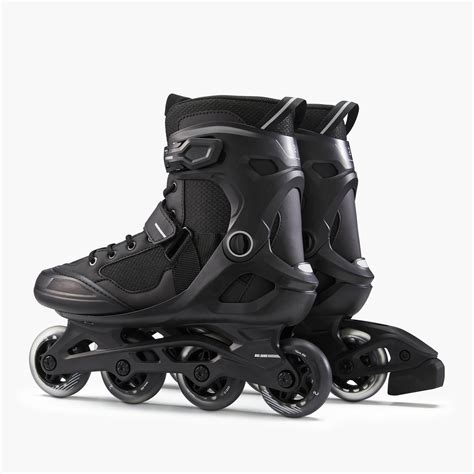 Second Life Adult Inline Skates Black Fit100 Good Oxelo Decathlon