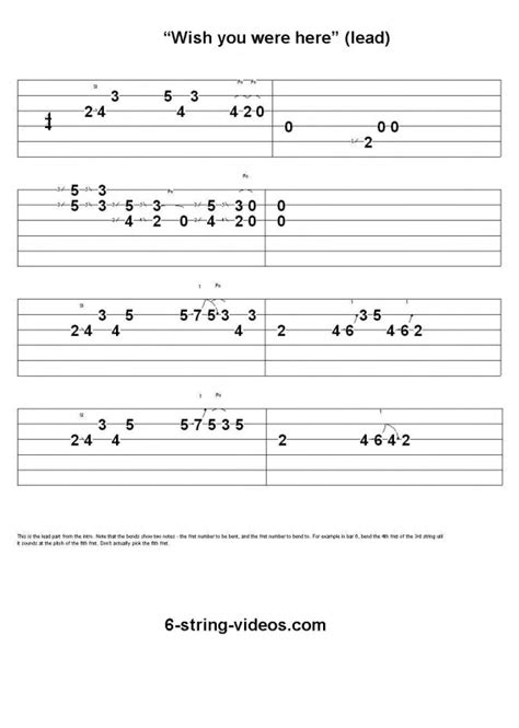 Guitar Tabs Tabs For Wish You Were Here By Pink Floyd