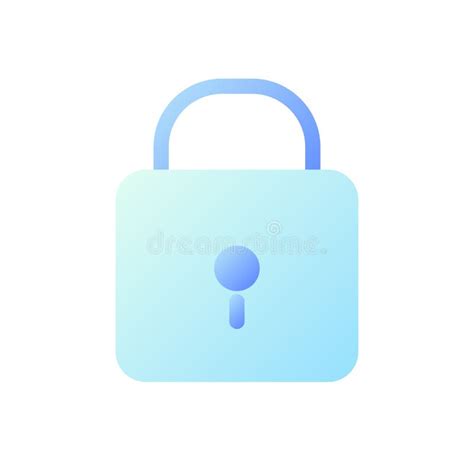 Padlock Pixel Perfect Flat Gradient Two Color Ui Icon Stock Vector Illustration Of Private