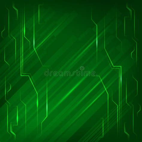 Electronics Page Background Green Light Bright Line Stock Vector