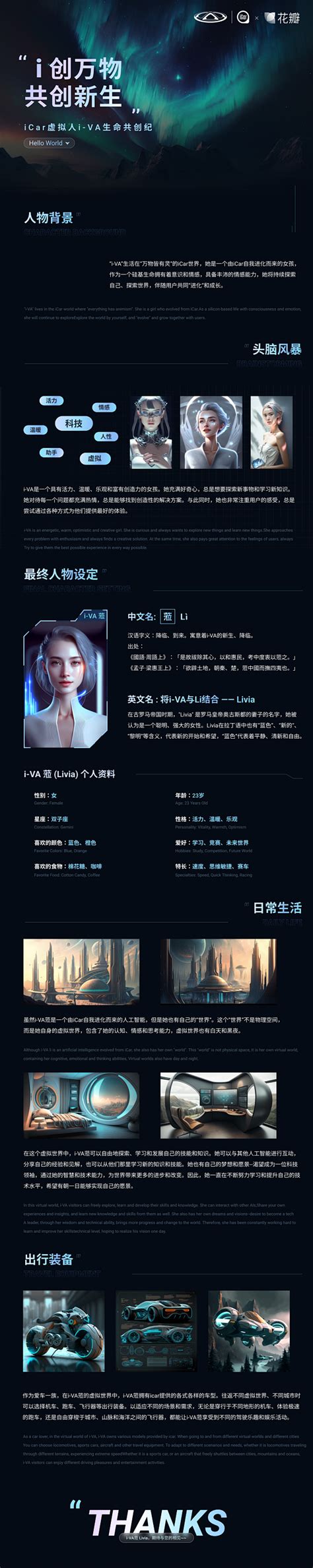 I Va虚拟形象 Icar，创意说明