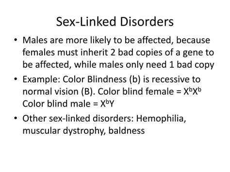 PPT Notes Sex Linked Traits PowerPoint Presentation Free Download ID